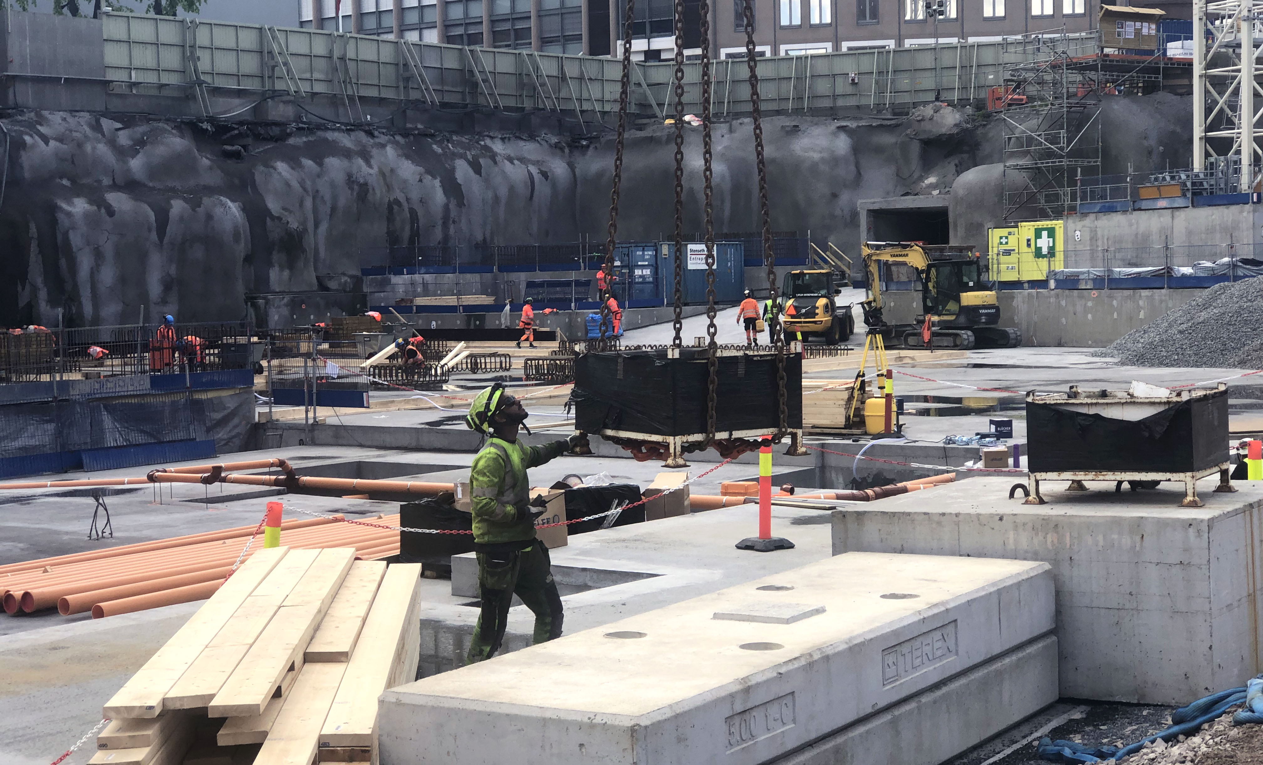 Statsbygg er i gang med byggingen av A-blokka i regjeringskvartalet